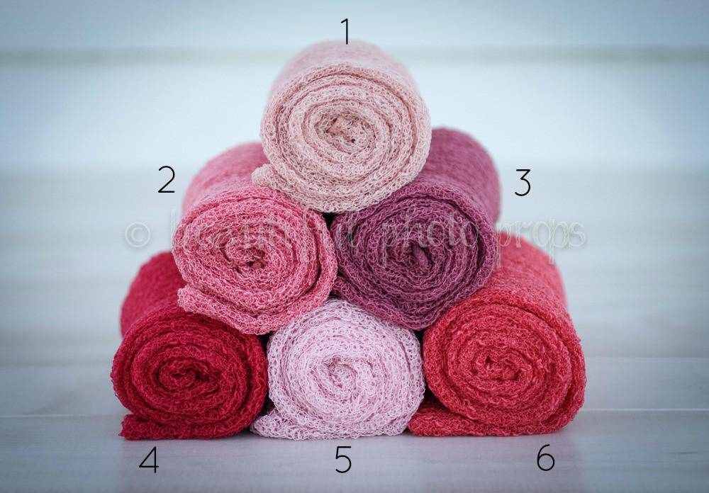 Stretch Knit Wraps Pink Tones – Beautiful Photo Props