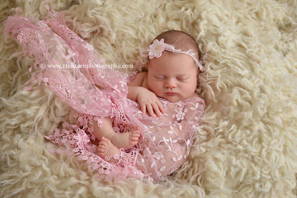 Pink Tassels Lace Newborn Baby Wrap Layer – Beautiful Photo Props