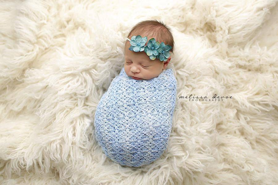 Baby Blue Fabric Fishnet Lace Wrap – Beautiful Photo Props